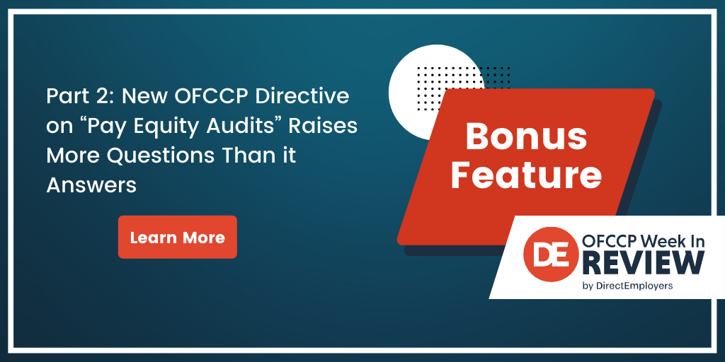 Part 2: New OFCCP Directive on “Pay Equity Audits” Raises More ...
