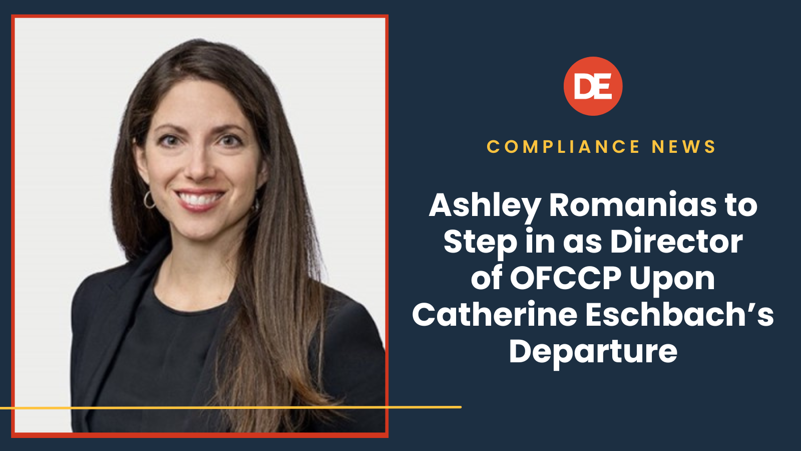 Ashley Romanias to Step in as Director of OFCCP Upon Catherine Eschbach ...